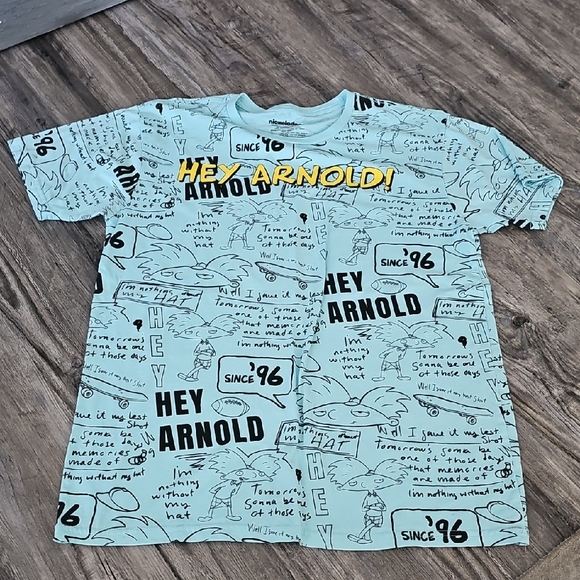 Nickelodeon | Shirts & Tops | Nickelodeon Hey Arnold Mens Tshirt Light ...